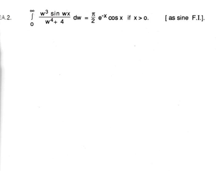 Solved Fourier Integrals Using the Fourier integral | Chegg.com