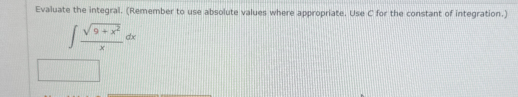 Solved Evaluate the integral. (Remember to use absolute | Chegg.com