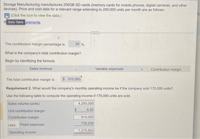 Solved Storage Manufacturing manufactures 256GB SD cards | Chegg.com