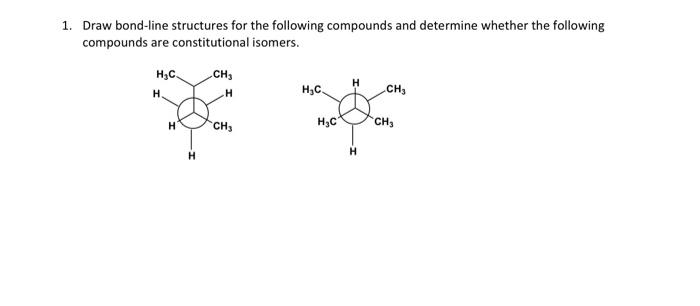 Solved 1. Draw bond-line structures for the following | Chegg.com