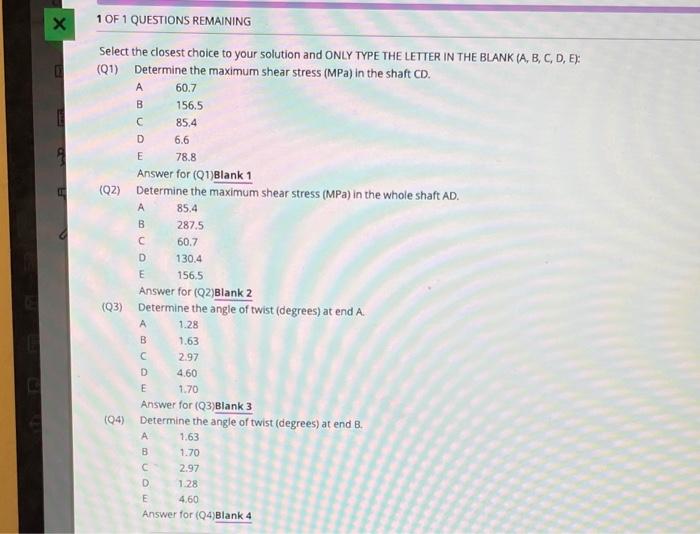 Solved The horizontal shaft AD is attached to a fixed base | Chegg.com