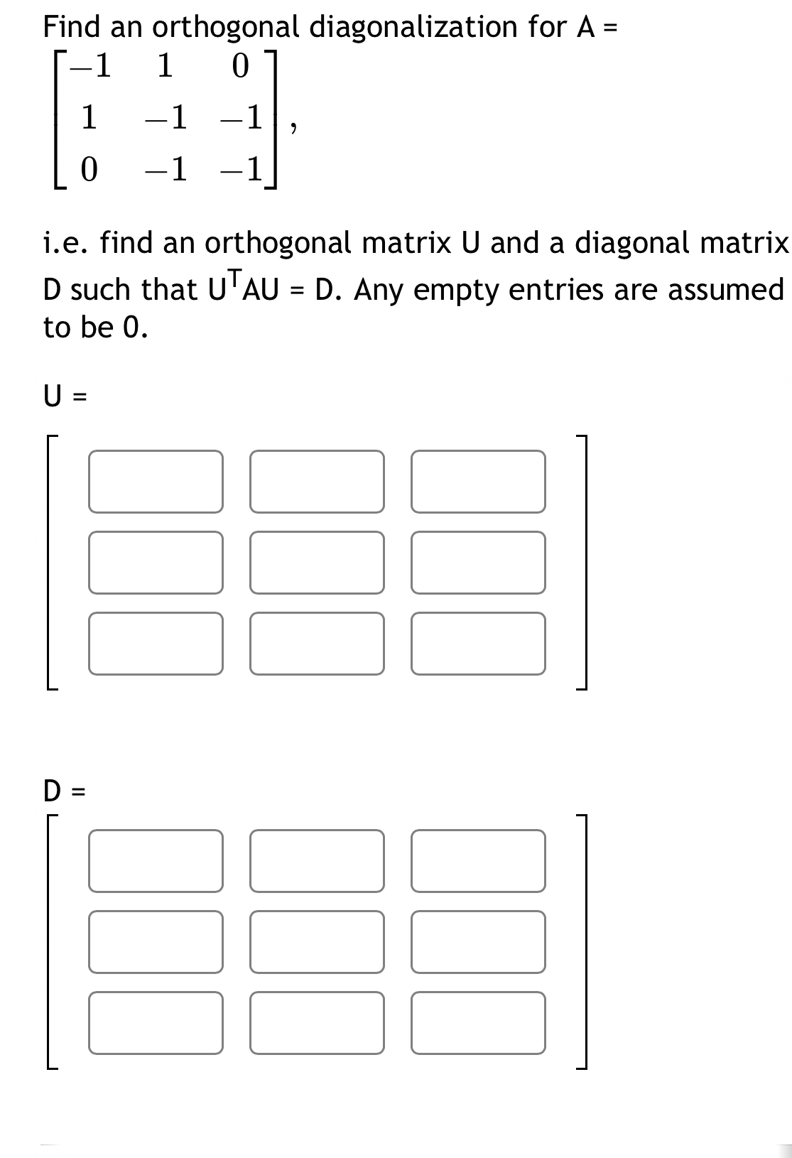 Find an orthogonal diagonalization for | Chegg.com