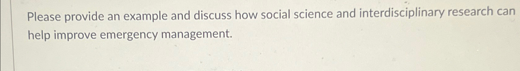 Solved Please provide an example and discuss how social | Chegg.com