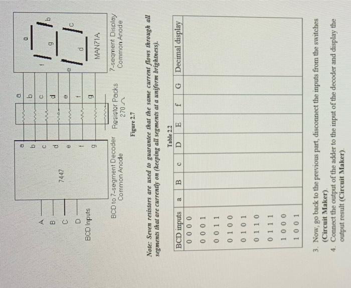 Solved 1. Refer to the datasheet of 7447,7 -segment display | Chegg.com
