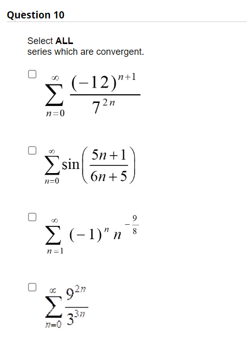 Solved Select ALLseries which are | Chegg.com