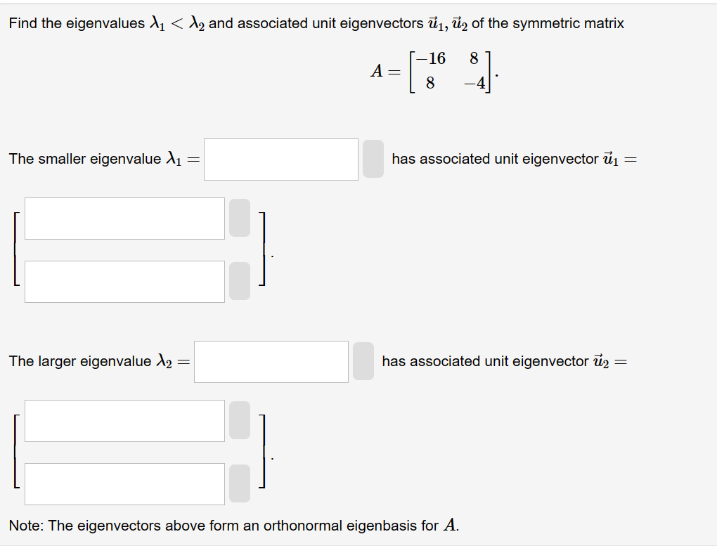 Solved Find the eigenvalues λ1