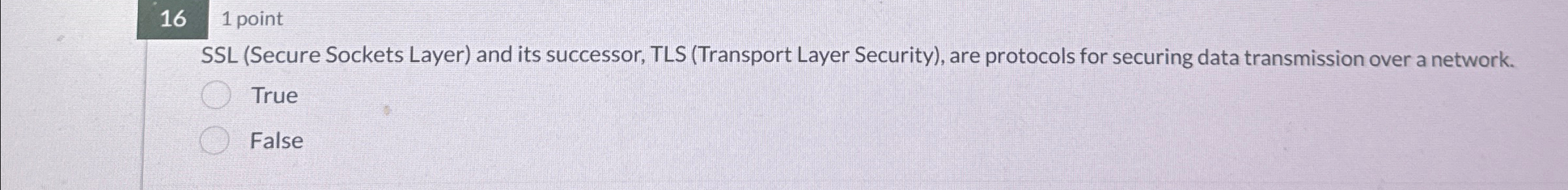 Solved SSL (Secure Sockets Layer) ﻿and its successor, TLS | Chegg.com