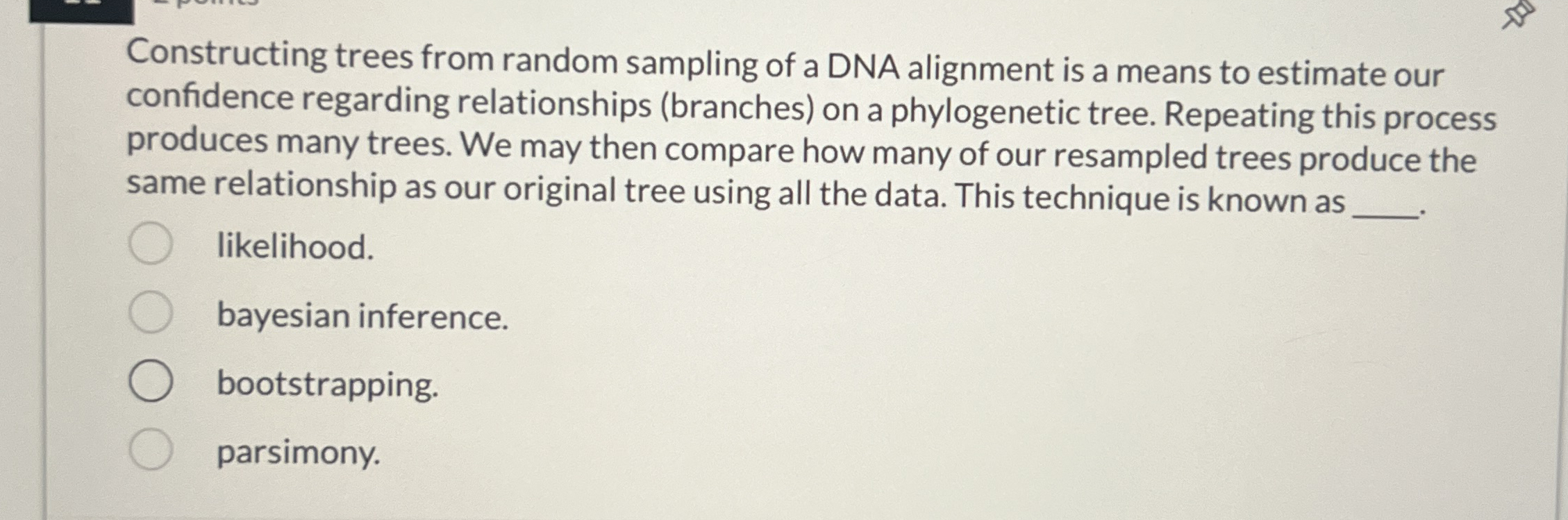 Solved Constructing trees from random sampling of a DNA | Chegg.com