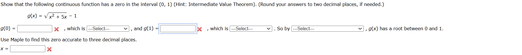 Solved Show that the following continuous function has a | Chegg.com