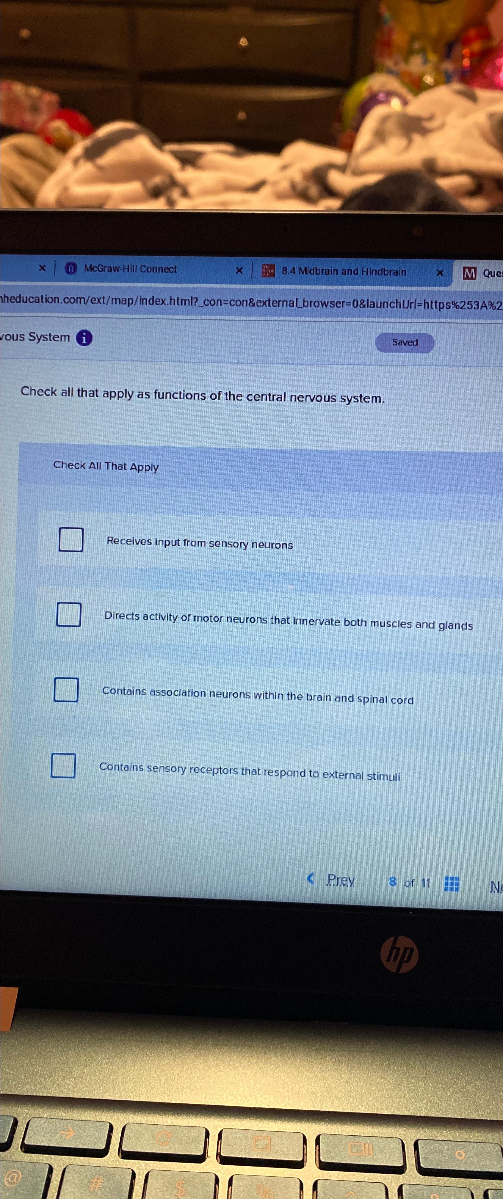 Solved Check all that apply as functions of the central | Chegg.com
