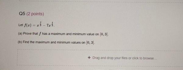 Solved Q5 (2 points) Let f(z) = 23-71. (a) Prove that has a | Chegg.com Solved Q5 (2 points) Let f(z) = 23-71. (a) Prove that has a | Chegg.com