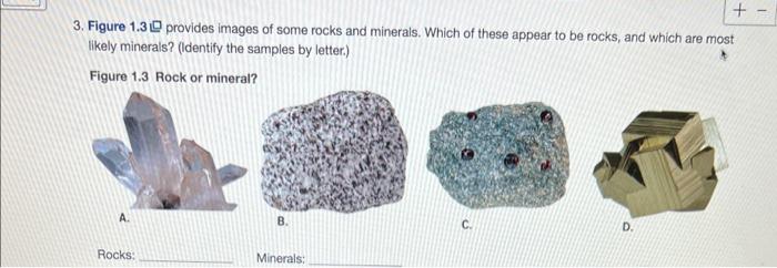 Solved Figure 1.3 provides images of some rocks and | Chegg.com