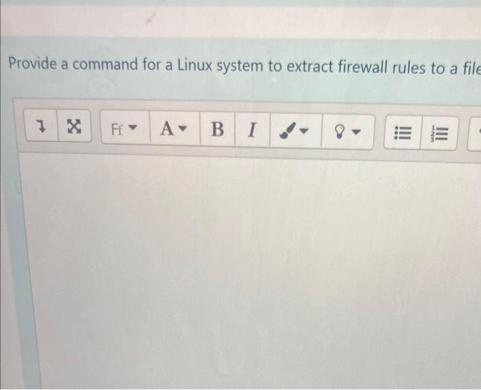 Solved Provide a command for a Linux system to extract | Chegg.com
