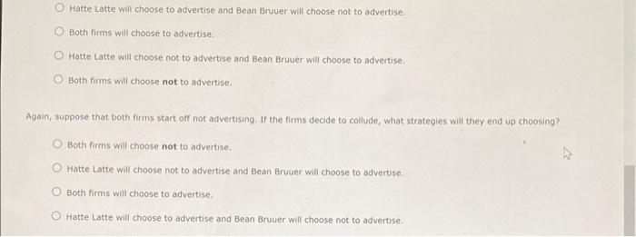 Solved Suppose that two firms, Hatte Latte and Bean Bruuer, | Chegg.com