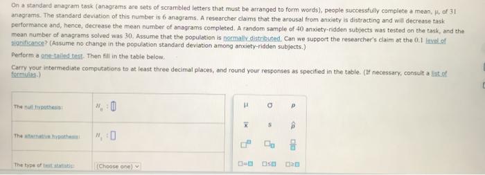 Solved On a standard anagram task anagrams are sets of | Chegg.com