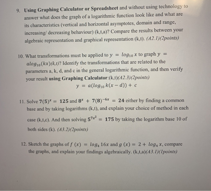 9. Using Graphing Calculator or Spreadsheet and | Chegg.com
