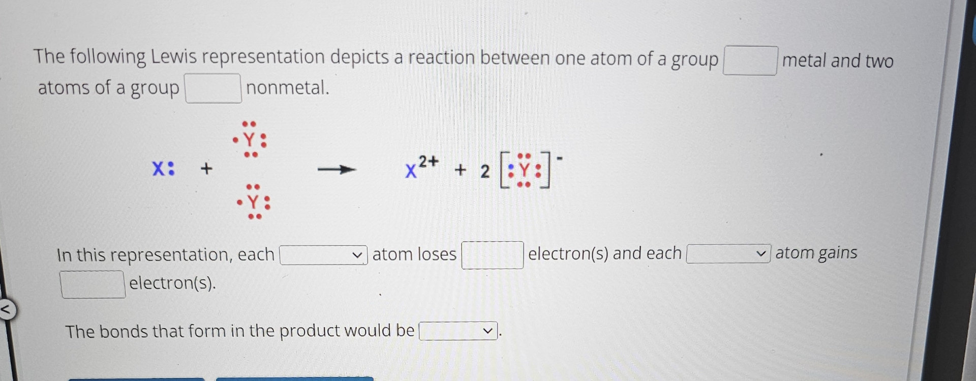 Solved The following Lewis representation depicts a reaction | Chegg.com