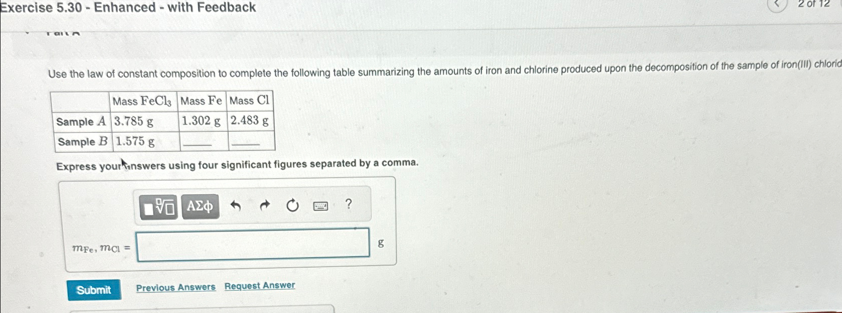 Solved Exercise 5.30 - ﻿Enhanced - ﻿with FeedbackUse the law | Chegg.com