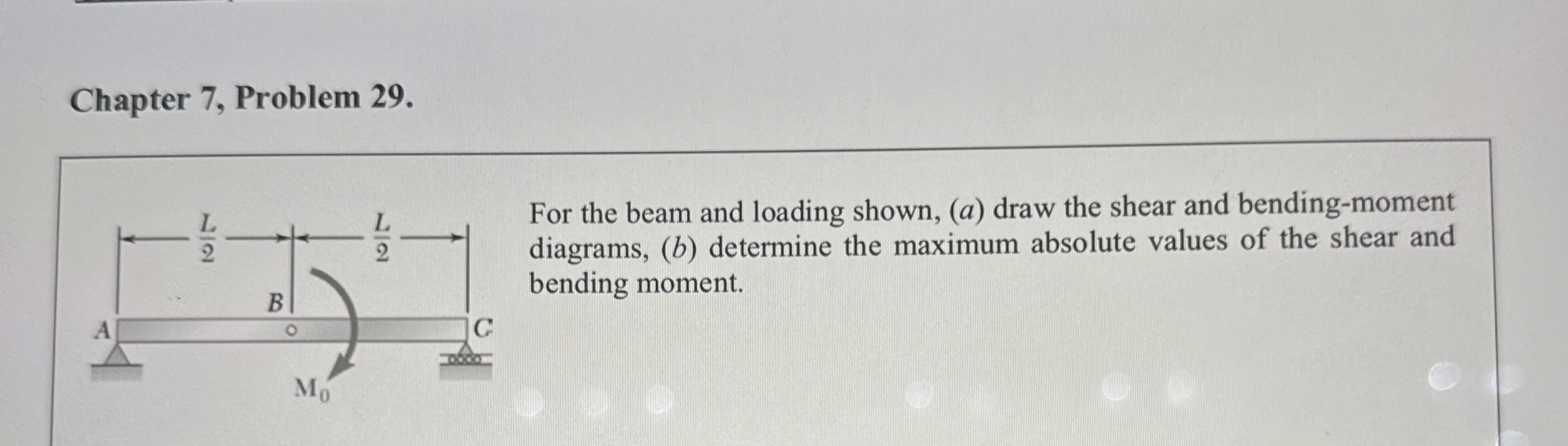 Solved Chapter 7, ﻿Problem 29.For the beam and loading | Chegg.com