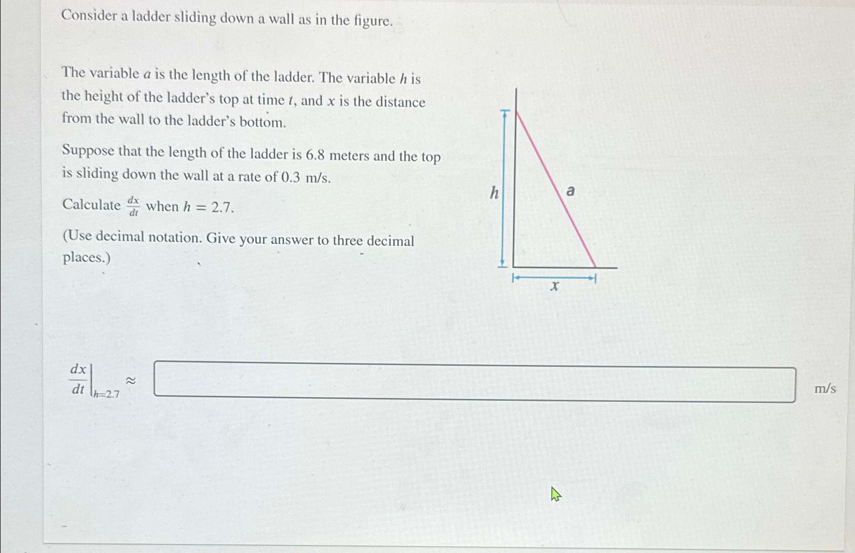 Solved Consider a ladder sliding down a wall as in the | Chegg.com