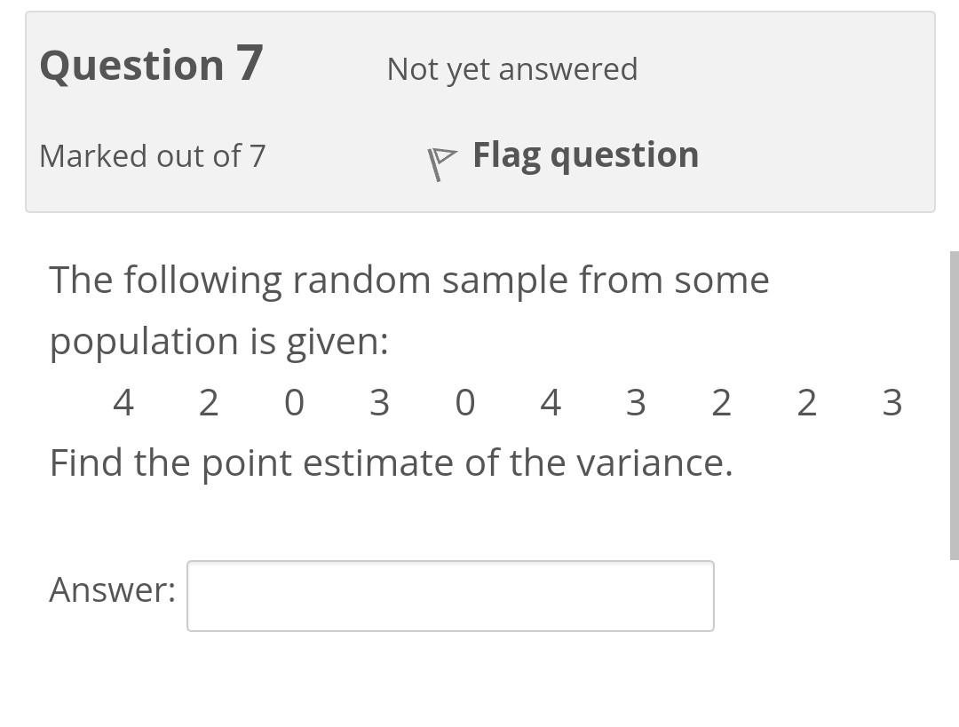 Solved The following random sample from some population is | Chegg.com