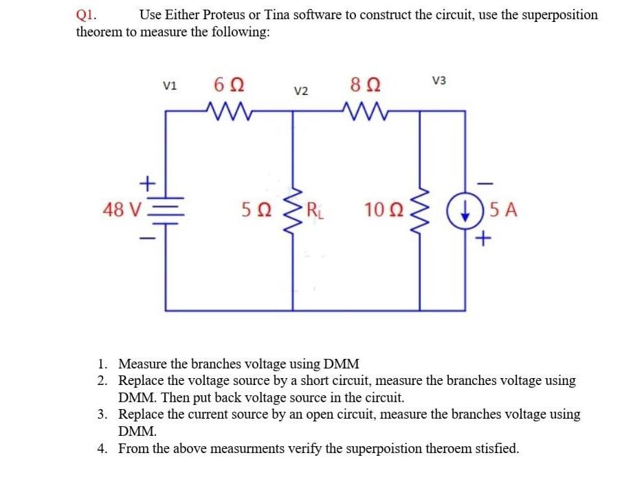 Solved Q1. Use Either Proteus or Tina software to construct | Chegg.com
