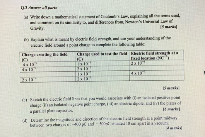 Solved Q.3 Answer all parts (a) Write down a mathematical | Chegg.com