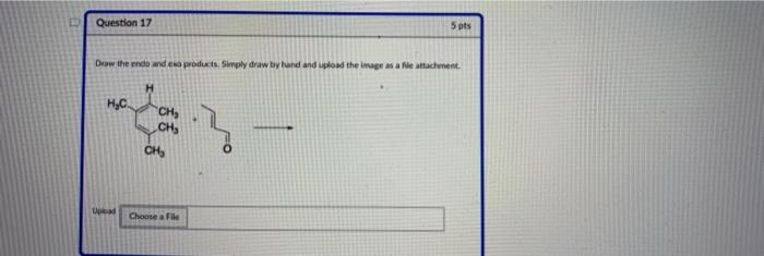 Solved Question 17 5 pts Dow the end and en products. Simply | Chegg.com