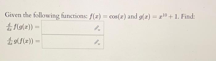 Solved Let y=(x+sin(x))5. Find g(x) and f(x) so that | Chegg.com