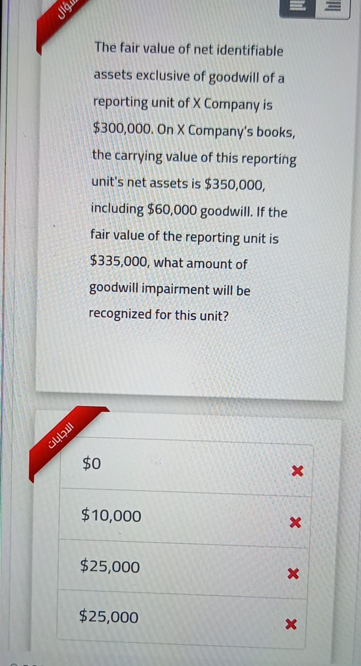 Solved jige The fair value of net identifiable assets | Chegg.com