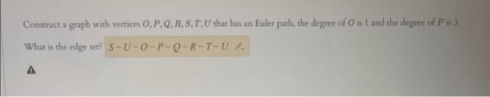 Solved The topic is Euler Paths and Circuits in discrete | Chegg.com