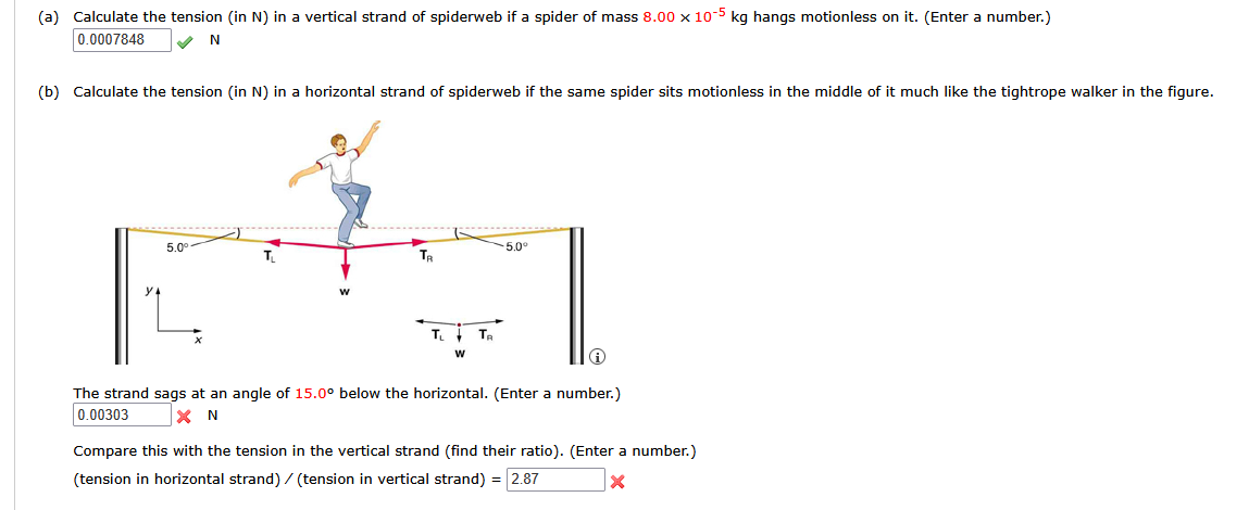 Solved (a) ﻿Calculate the tension (in N ) ﻿in a vertical | Chegg.com