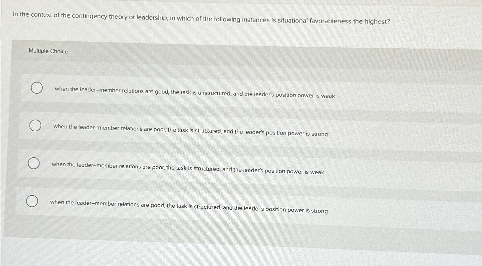 Solved In the context of the contingency theory of | Chegg.com