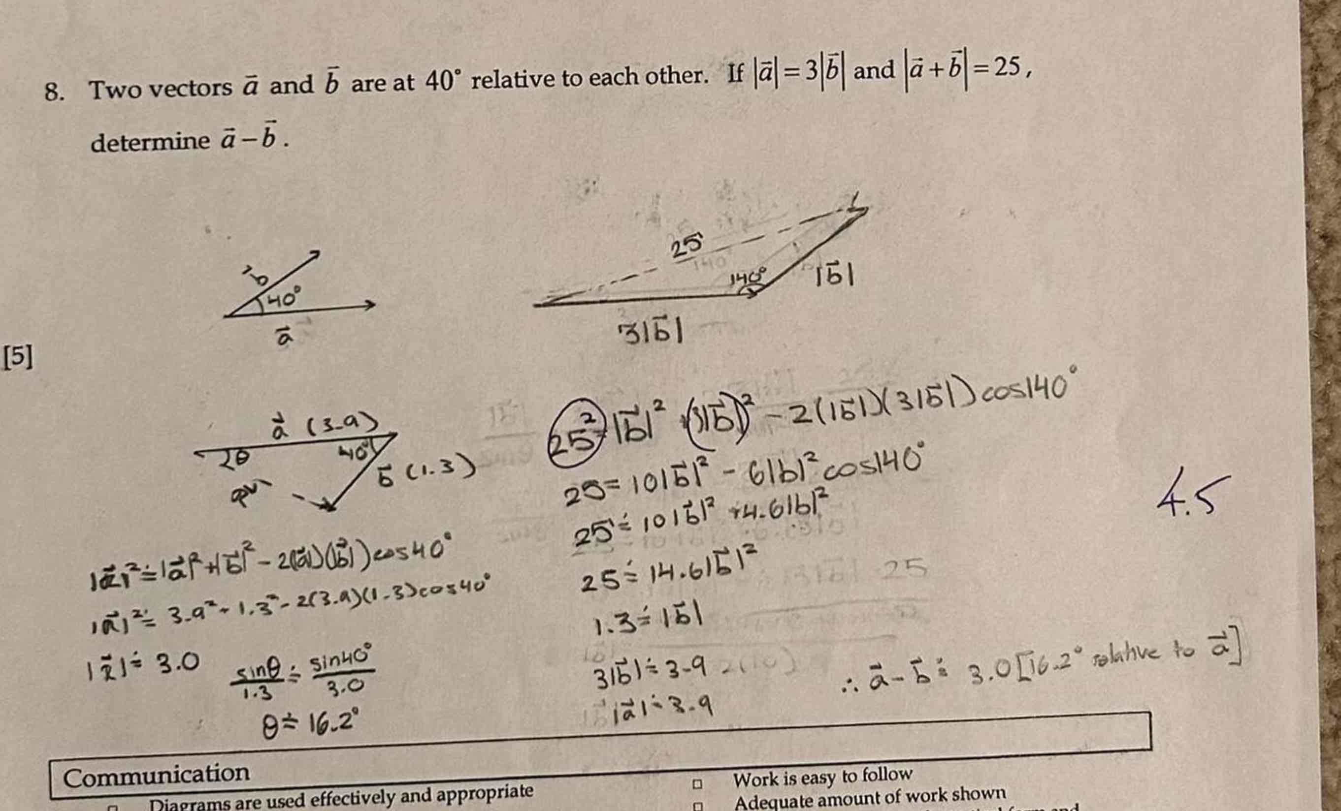 Solved Two vectors vec(a) and vec(b) are at 40° relative | Chegg.com Solved Two vectors vec(a) and vec(b) are at 40° relative | Chegg.com