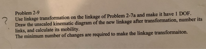 Solved (a) (b) (d) (c) ?. Problem 2-9 Use linkage | Chegg.com