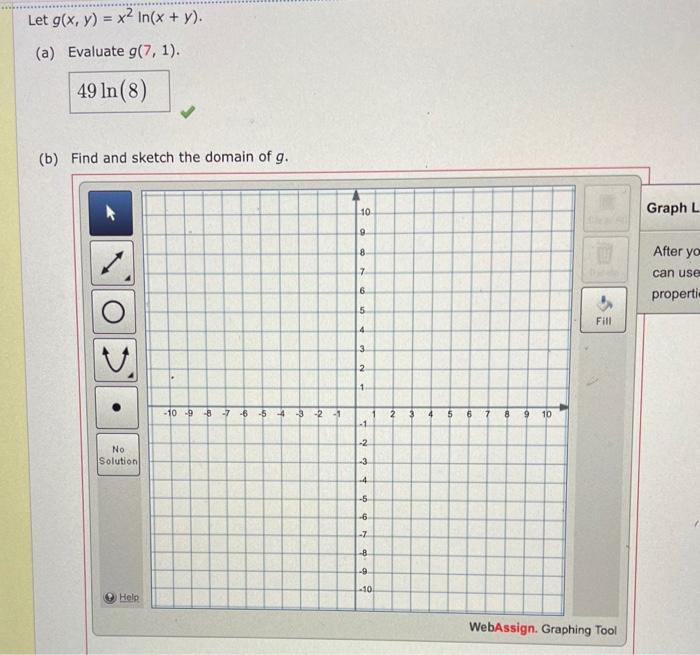 Solved Let g(x, y) = x2 In(x + y). (a) Evaluate g(7, 1). 49 | Chegg.com