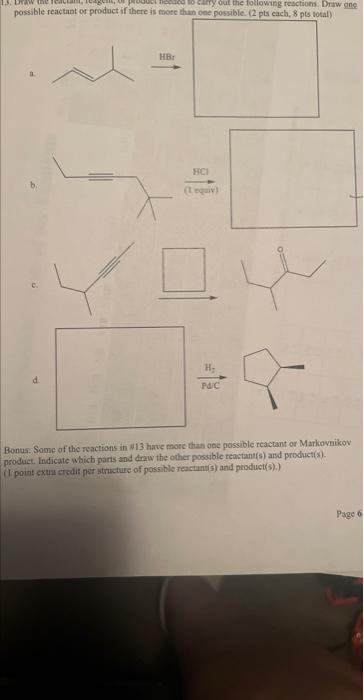 Solved draw the reactant, reagent, or product needed to | Chegg.com