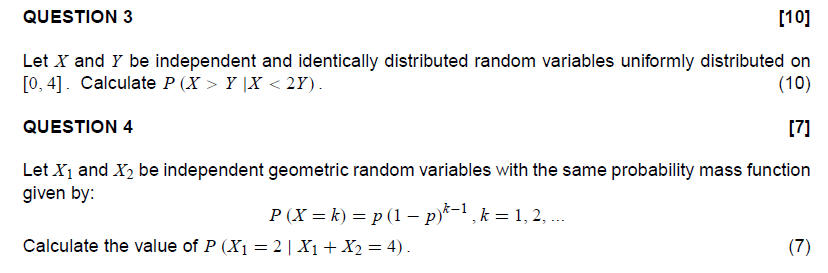 Solved QUESTION 3Let x ﻿and Y ﻿be independent and | Chegg.com