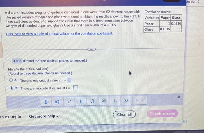 Solved A data set includes weights of garbage dscarded in | Chegg.com