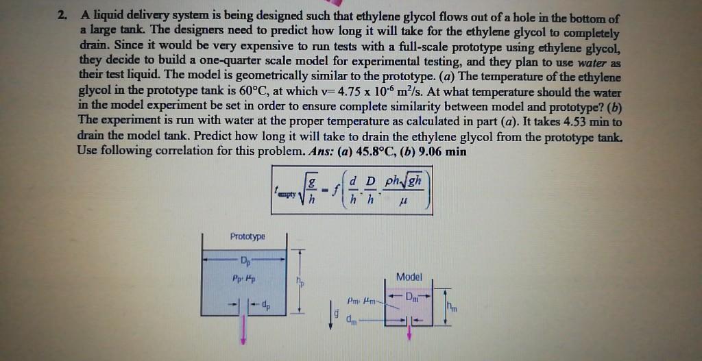 Solved 2. A liquid delivery system is being designed such | Chegg.com