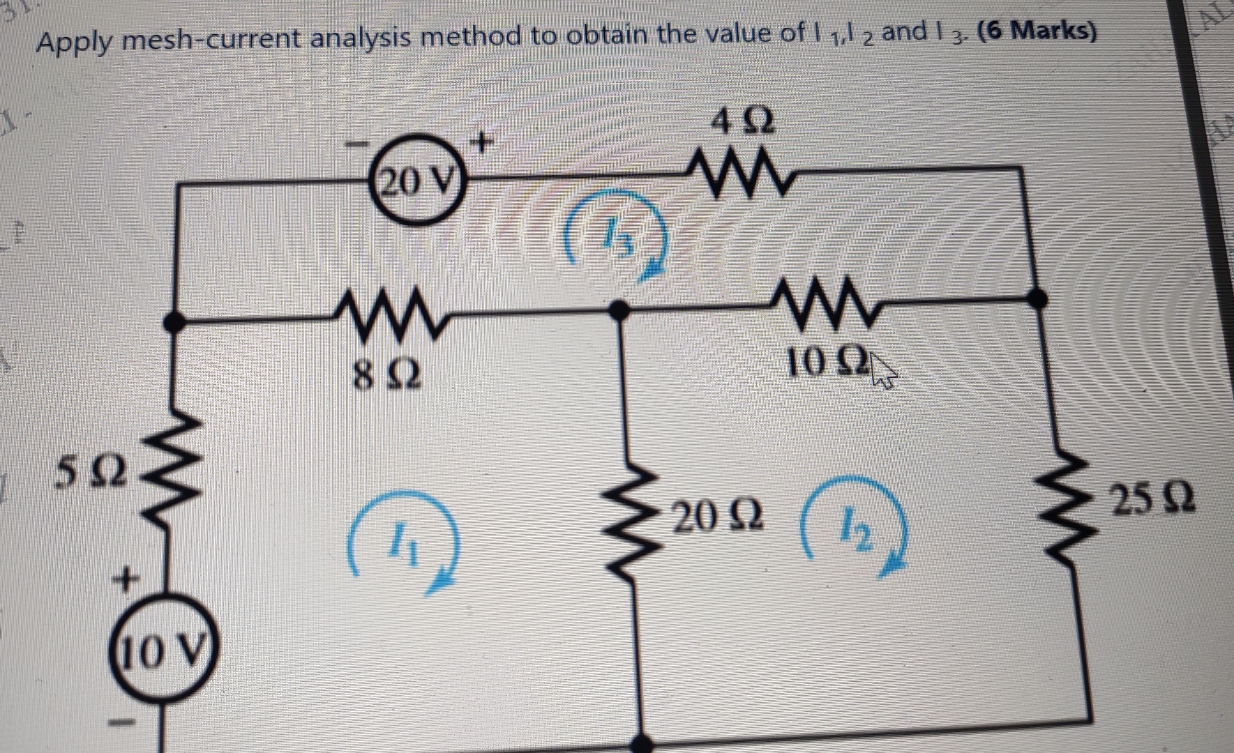 Solved Apply mesh-current analysis method to obtain the | Chegg.com