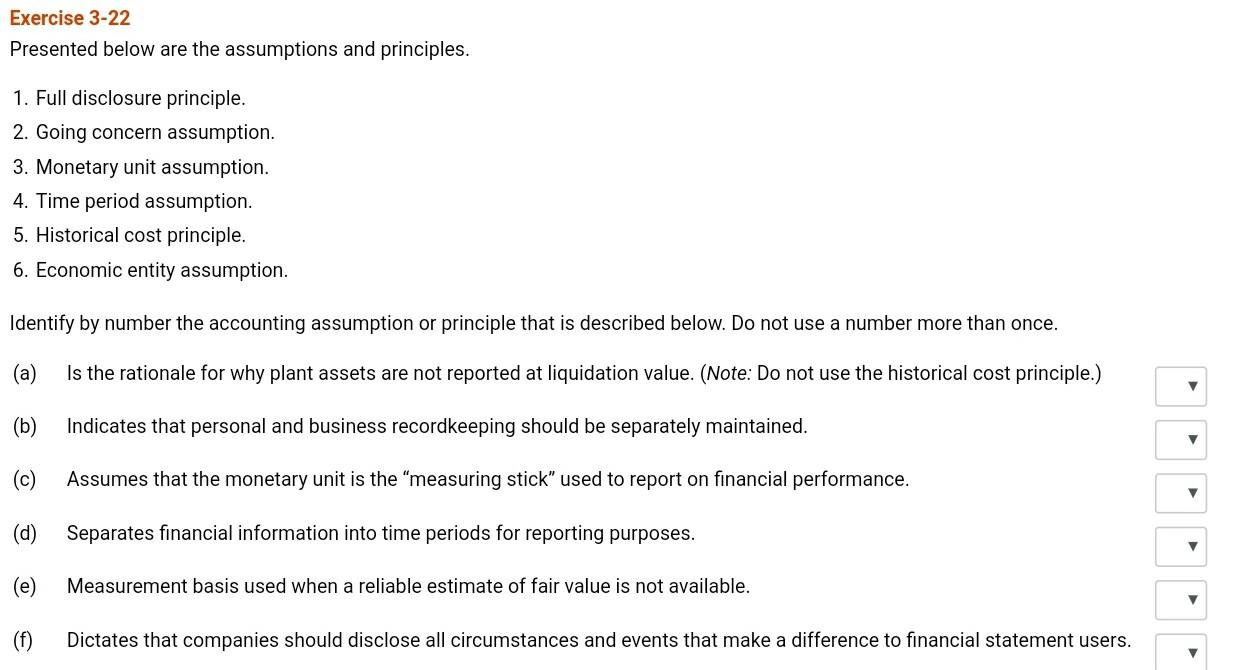 Solved Exercise 3-22 Presented below are the assumptions and | Chegg.com