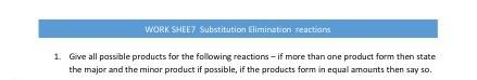 Solved Substitution versus Elimination Note high temp fawour | Chegg.com