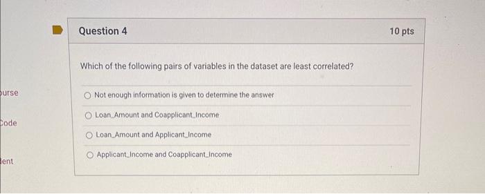 Solved Which of the following pairs of variables in the | Chegg.com