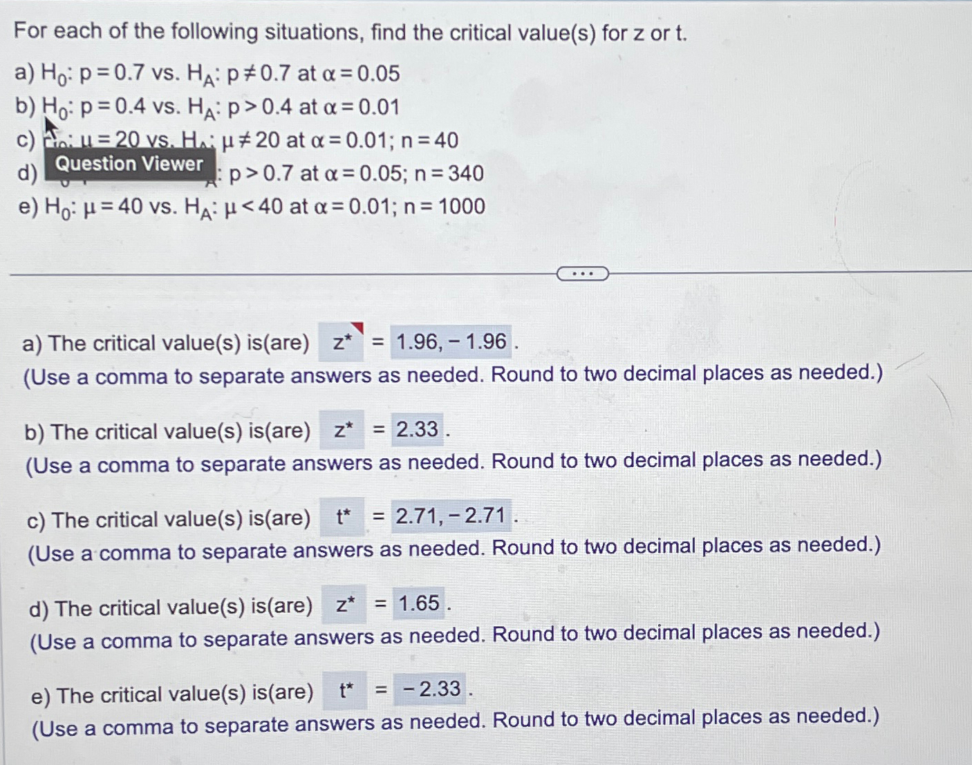 Solved For each of the following situations, find the | Chegg.com