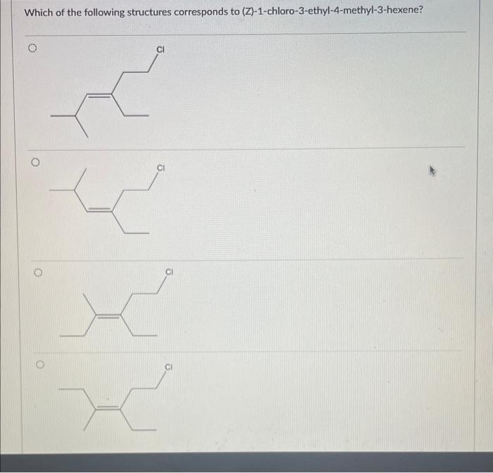 Solved Which of the following structures corresponds to | Chegg.com