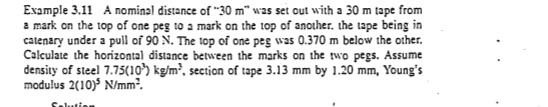 Solved Example 3.11 A nominal distance of "30 m " was set | Chegg.com