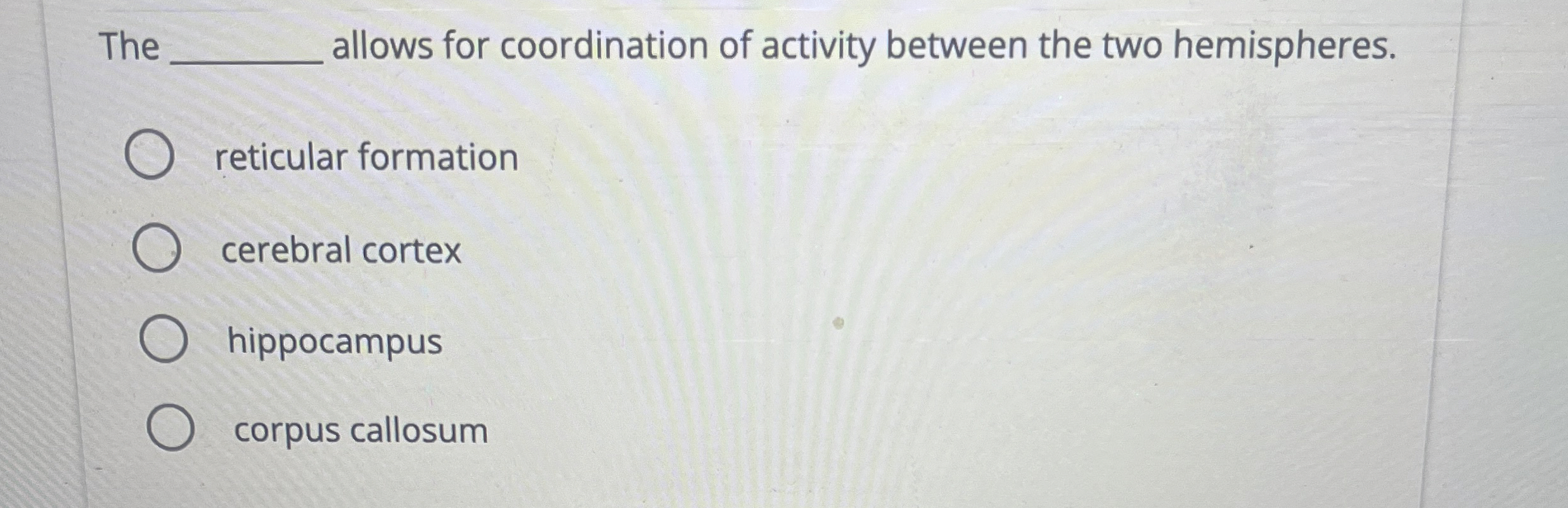 Solved The ﻿allows for coordination of activity between | Chegg.com