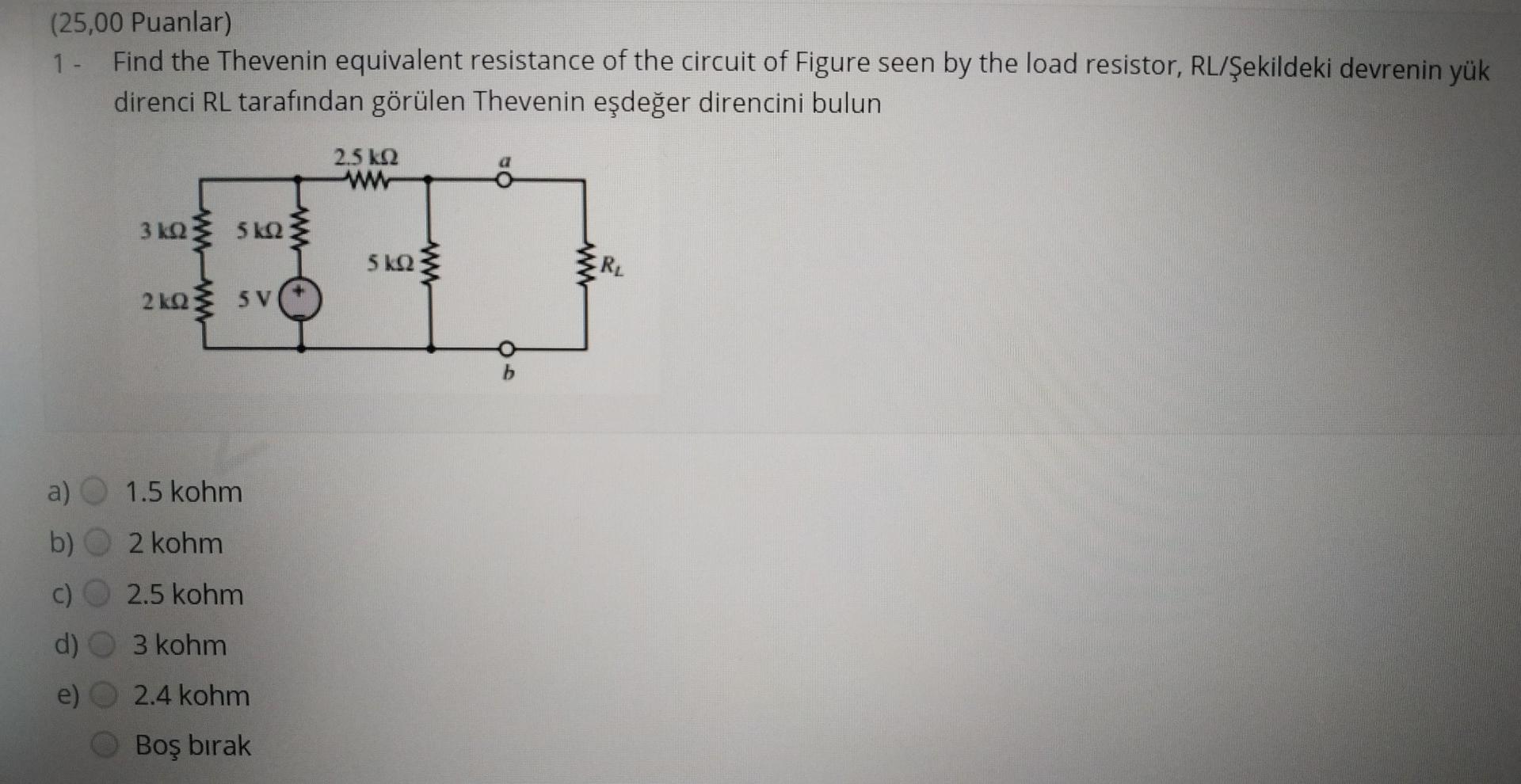[Solved]: 1 - Find the Thevenin equivalent resistance o