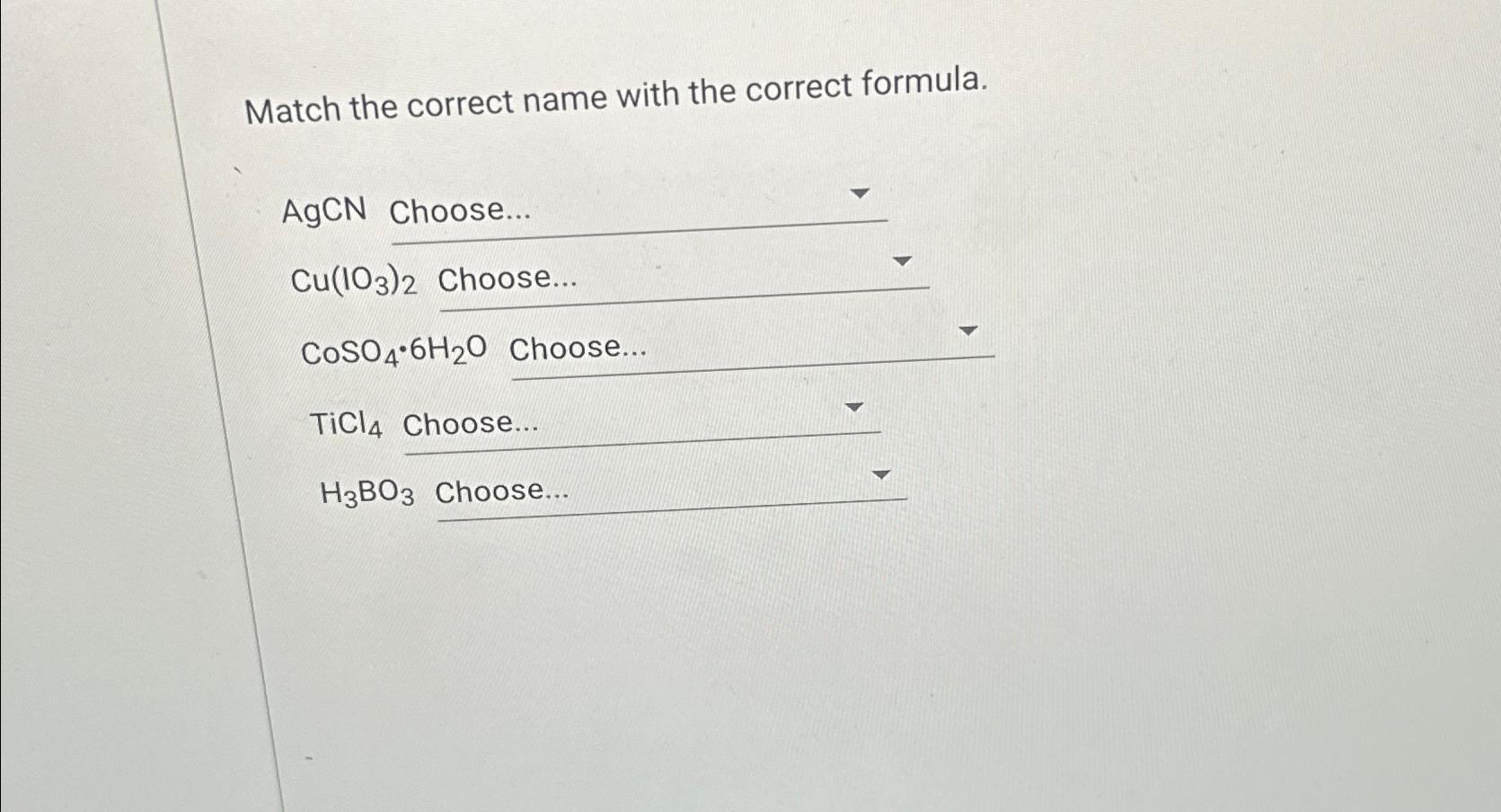 Solved Match the correct name with the correct | Chegg.com